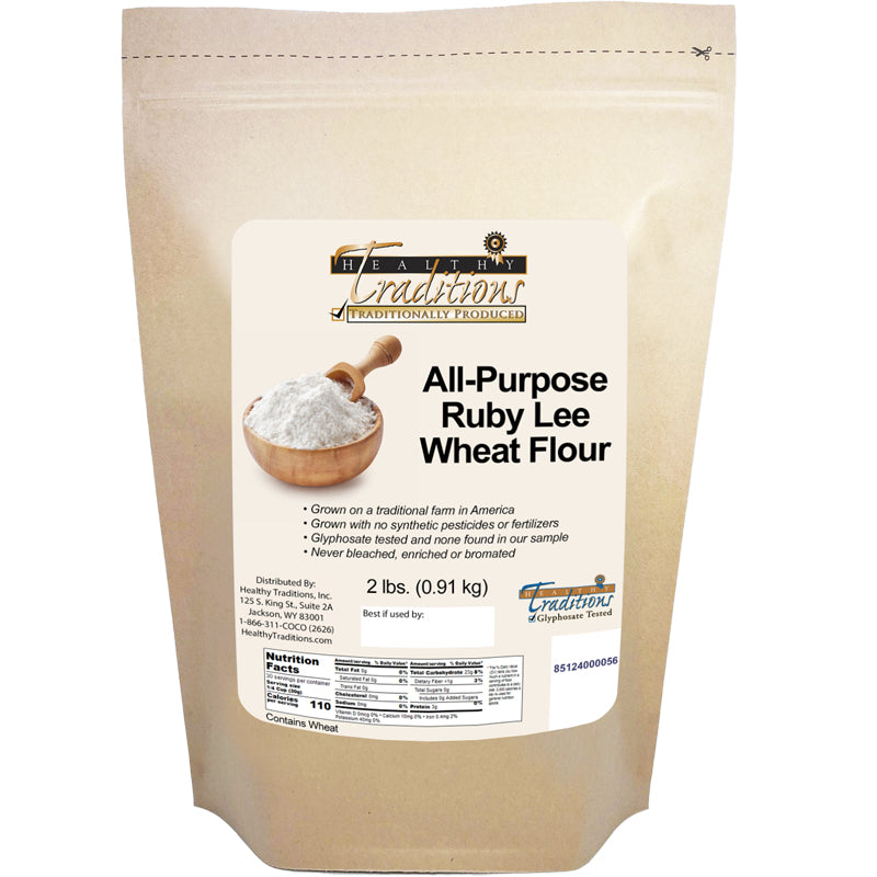 All-Purpose Ruby Lee Wheat Flour - 2 lb. Bag – Healthy Traditions