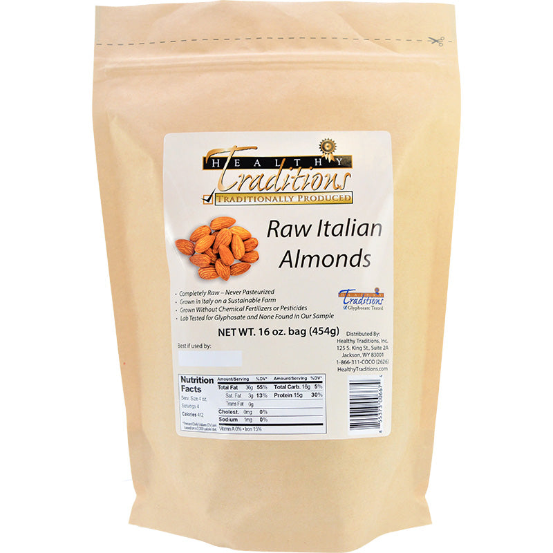 Raw Italian Almonds - 16 oz. Bag – Healthy Traditions